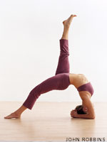 Eka Pada Viparita Dandasana (One-Legged Inverted Staff Pose)