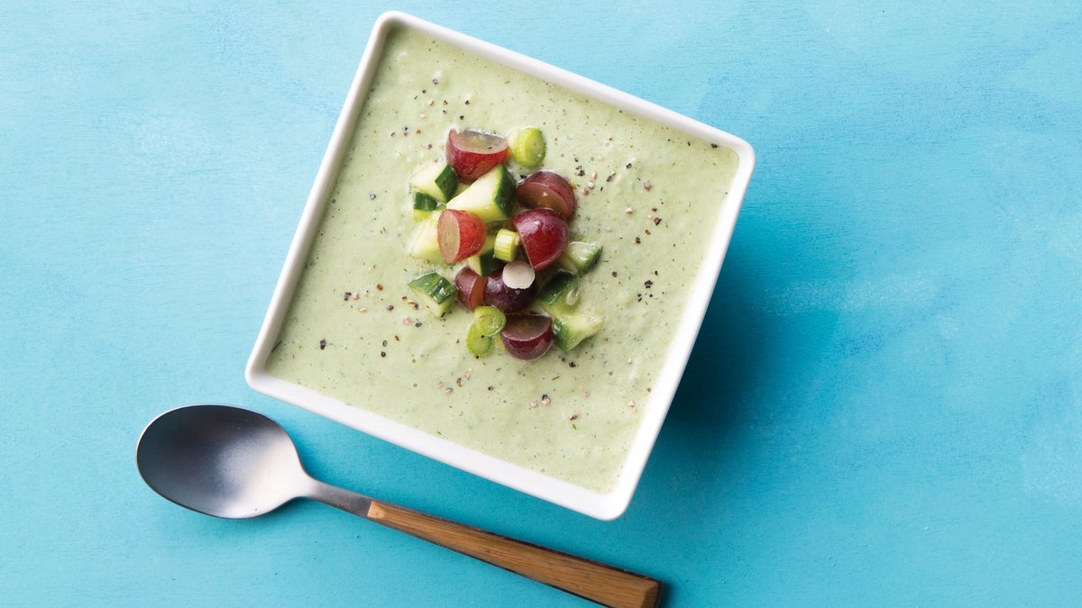 Chilled Cucumber Grape Soup